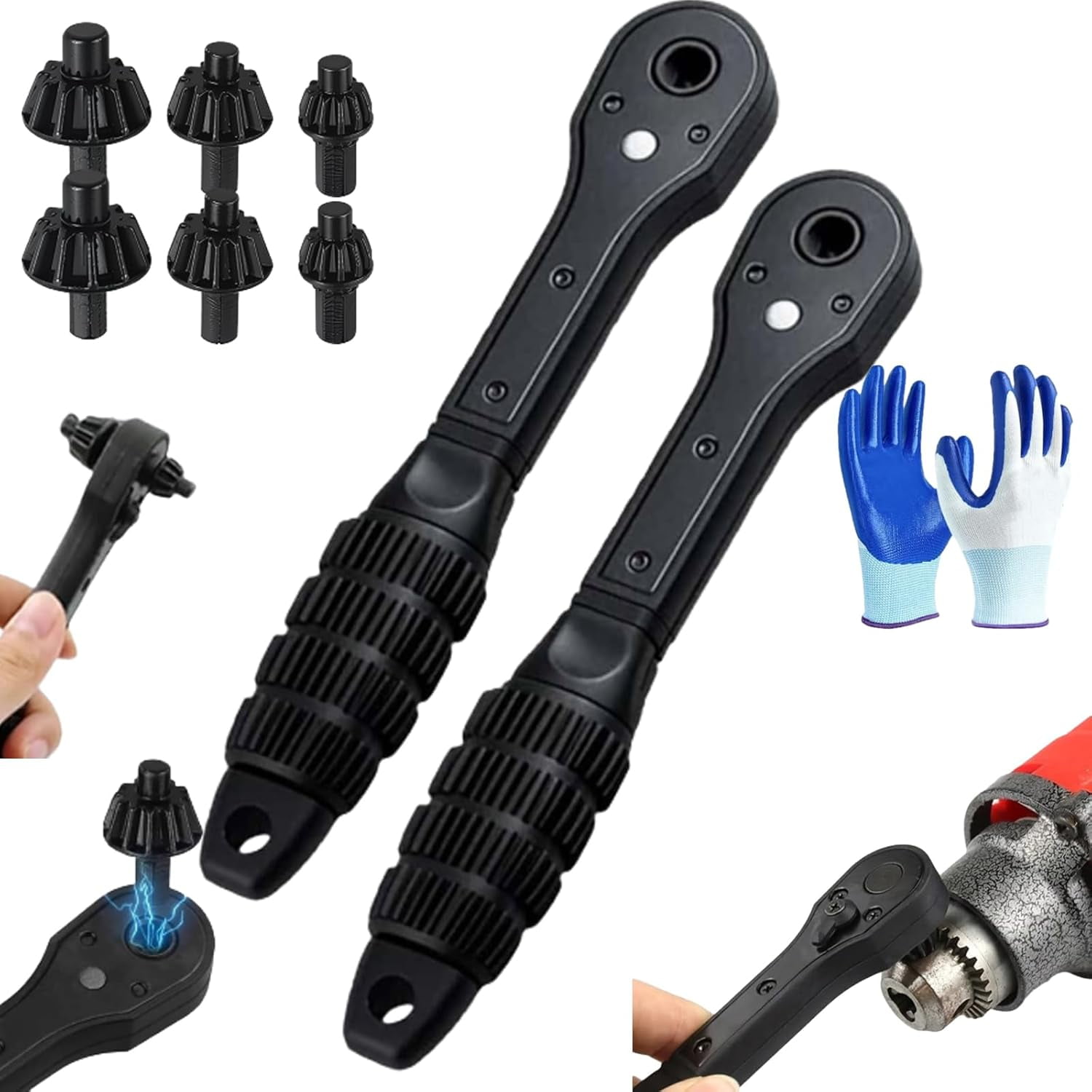 2 in 1 Drill Chuck Ratchet Spanner, 2-in-1 Ratchet Drill Chuck Key ...