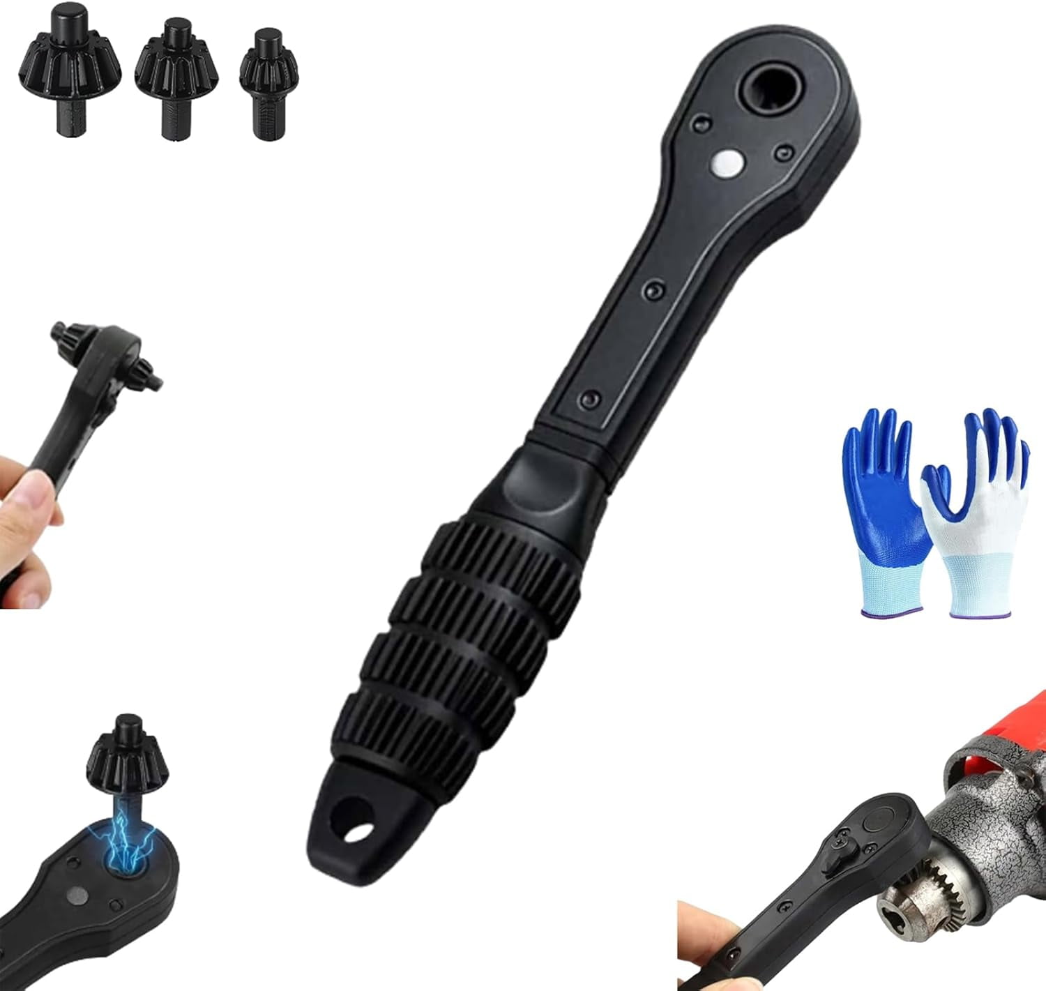 2 in 1 Drill Chuck Ratchet Spanner, 2025 New 2 in 1 Ratchet Drill Chuck ...