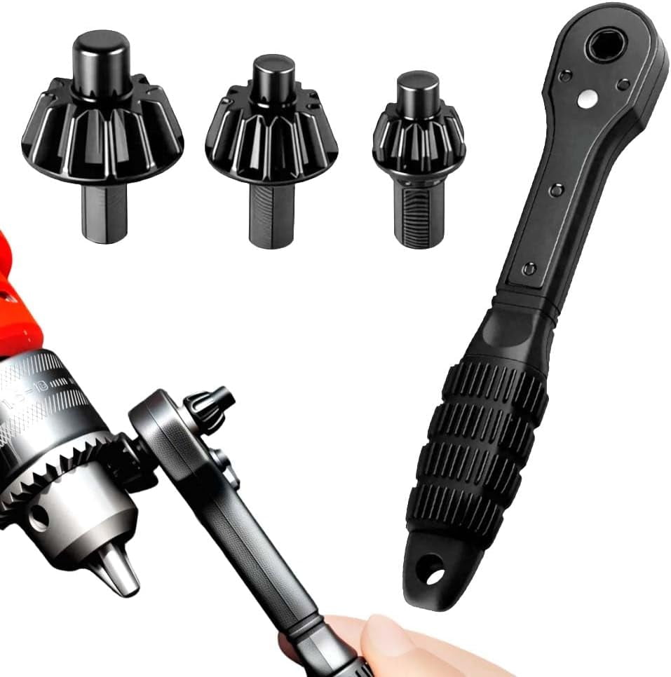 2 in 1 Drill Chuck Ratchet Spanner, 2025 New Universal Chuck Key ...