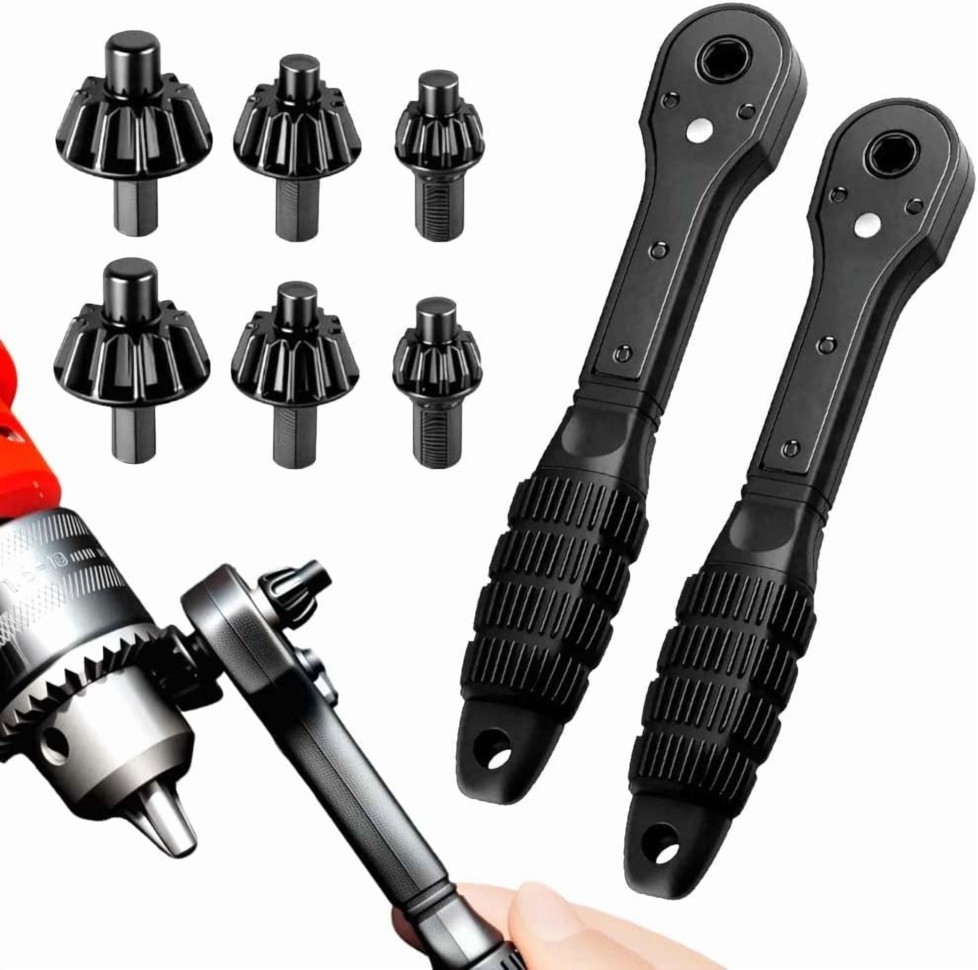 2 in 1 Drill Chuck Ratchet Spanner, 2025 New Universal Double Head ...