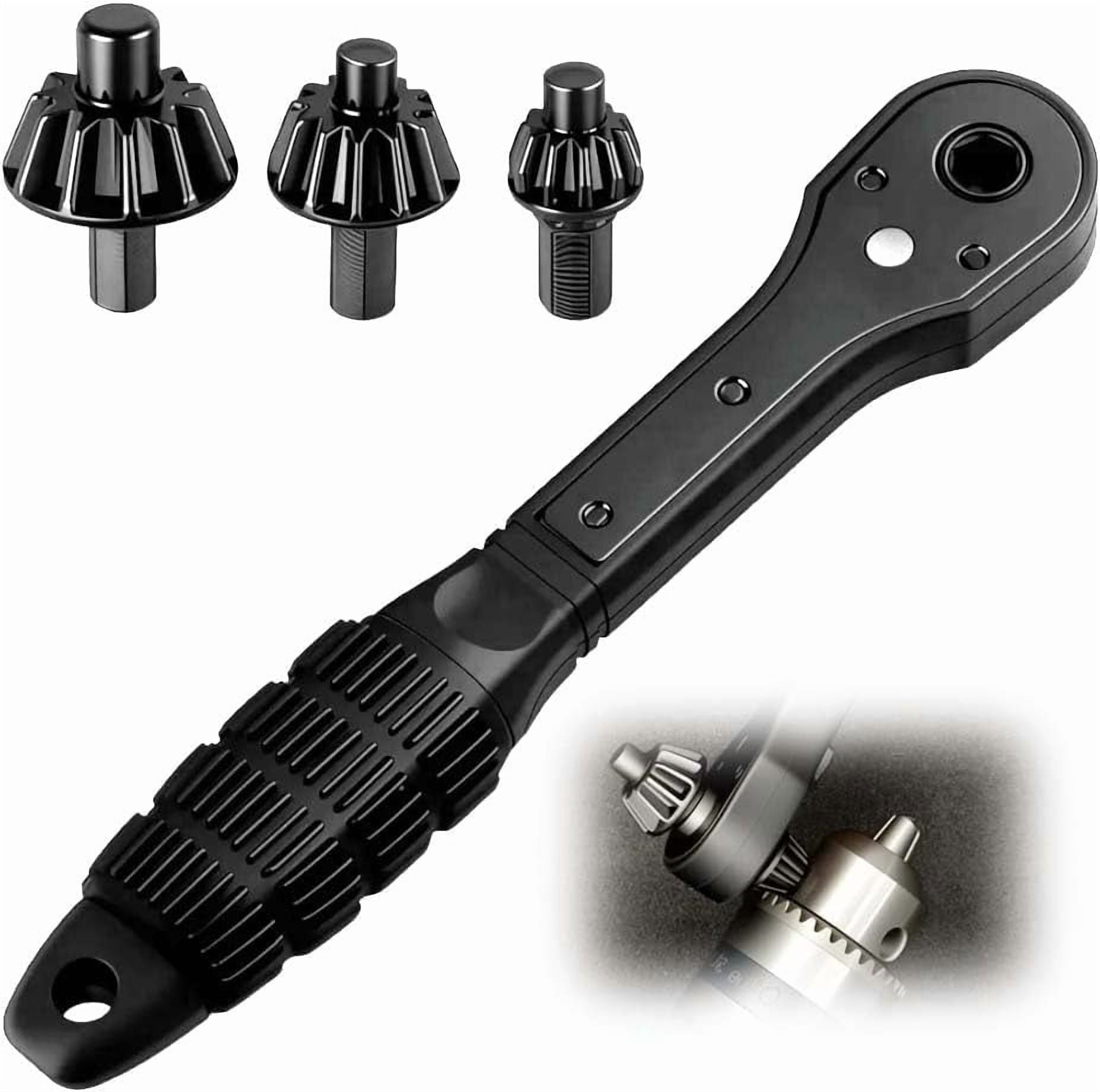 2 in 1 Drill Chuck Ratchet Spanner, 2025 Upgrade 2-in-1 Ratchet Drill ...