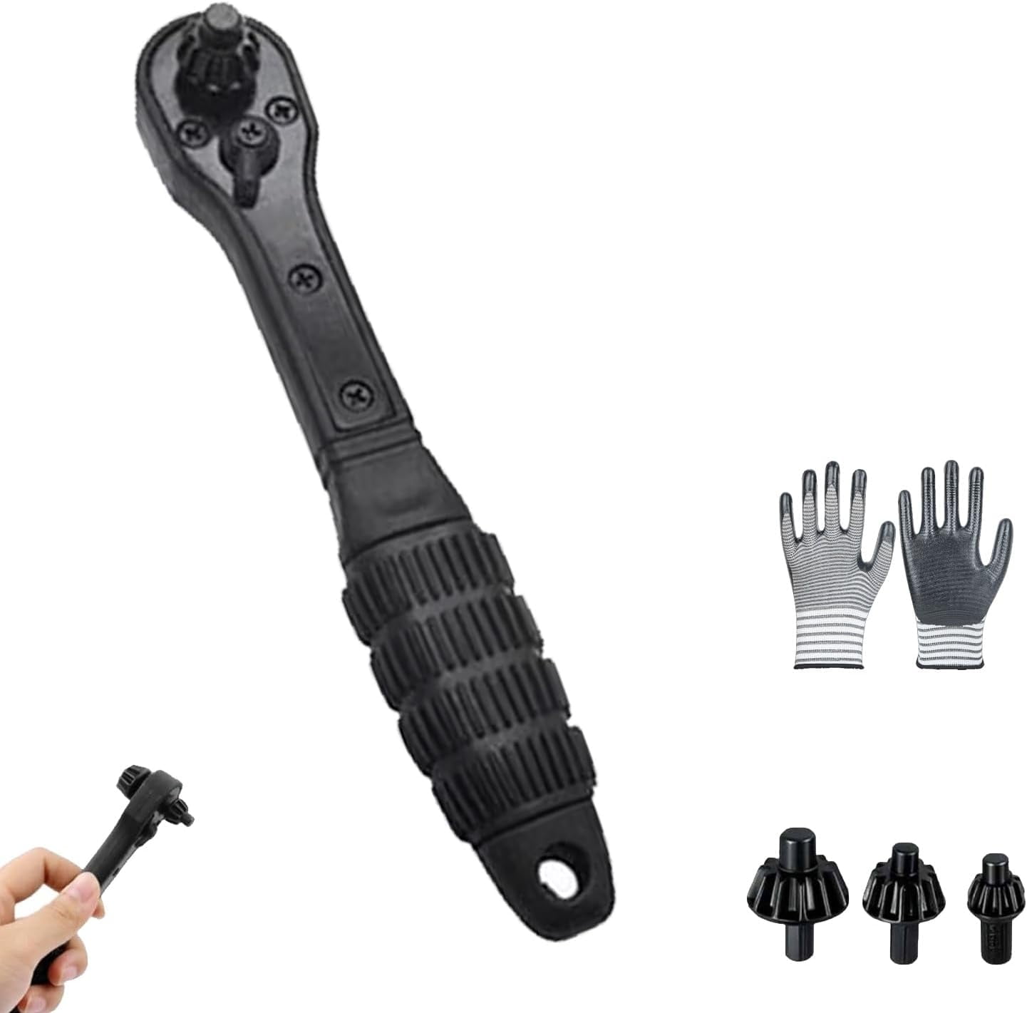 2 in 1 Drill Chuck Ratchet Spanner, Double Head Drill Chuck Key Ratchet ...