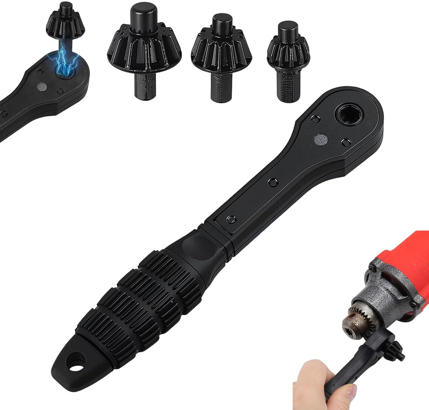 2 In 1 Drill Chuck Ratchet Spanner,Drill Chuck Ratchet Wrench, 2-In-1 ...