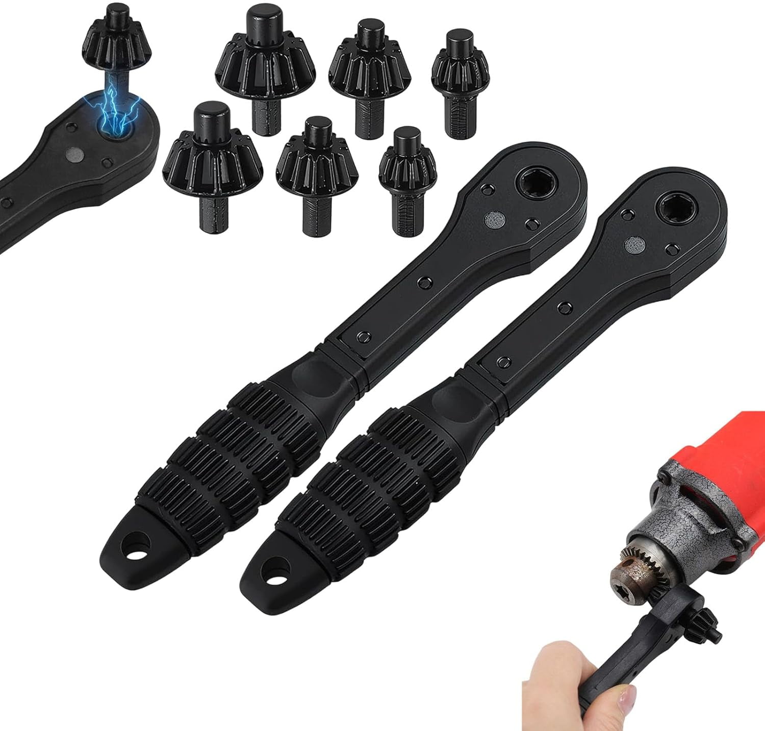 2 In 1 Drill Chuck Ratchet Spanner,Drill Chuck Ratchet Wrench, 2-In-1 ...