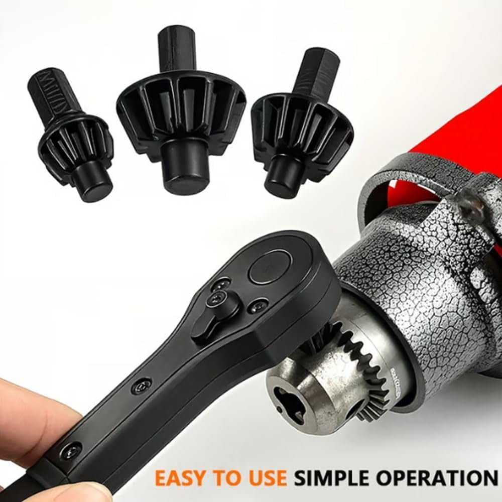 2 in 1 Drill Chuck Ratchet Spanner, Ratchet Drill Chuck Key Wrench ...
