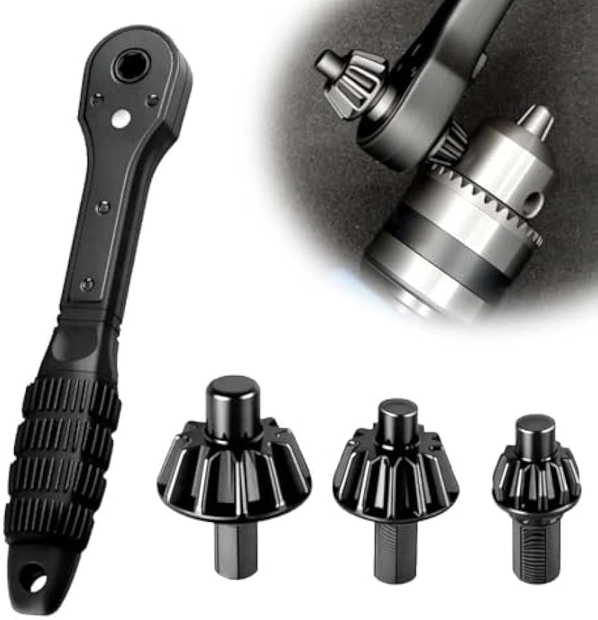 2 in 1 Drill Chuck Ratchet Spanner, Ratchet Drill Chuck Key Wrench ...
