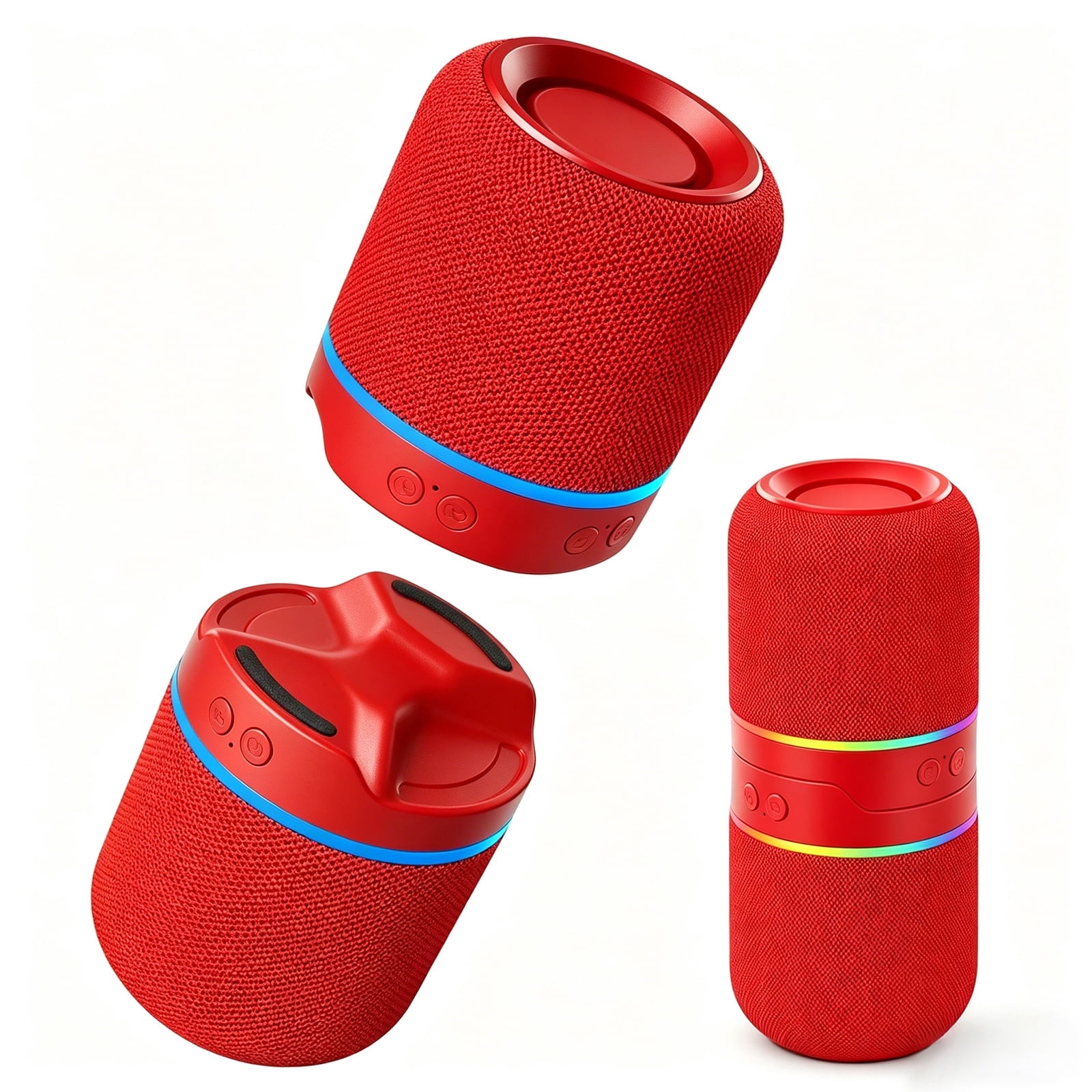 2 In 1 Dual Speakers Bluetooth Wireless 1200 mAh,Splittable RGB BT ...