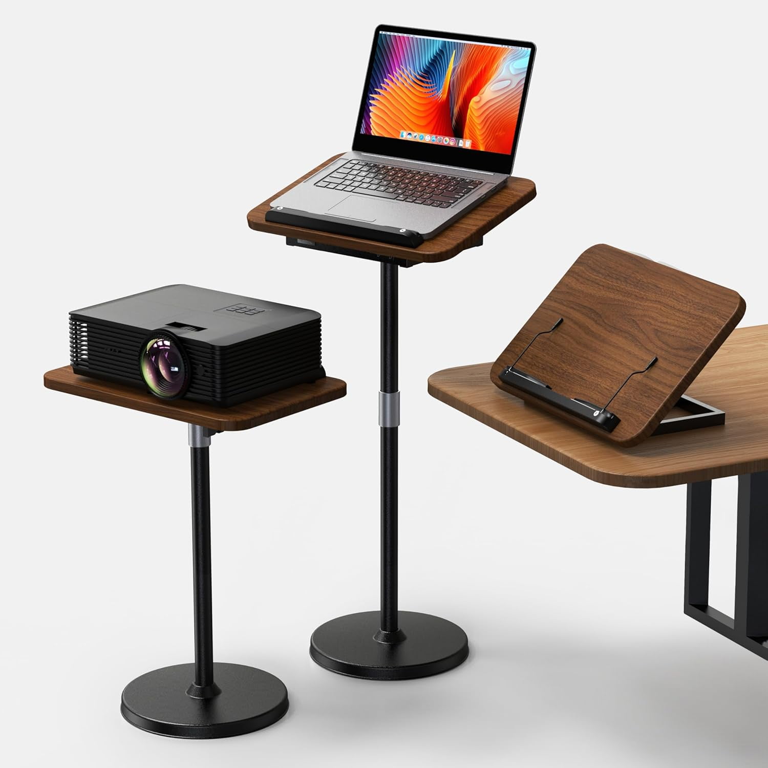 2 in 1 Dual-use Laptop Floor Stand & Laptop Stand for Desk, Small ...