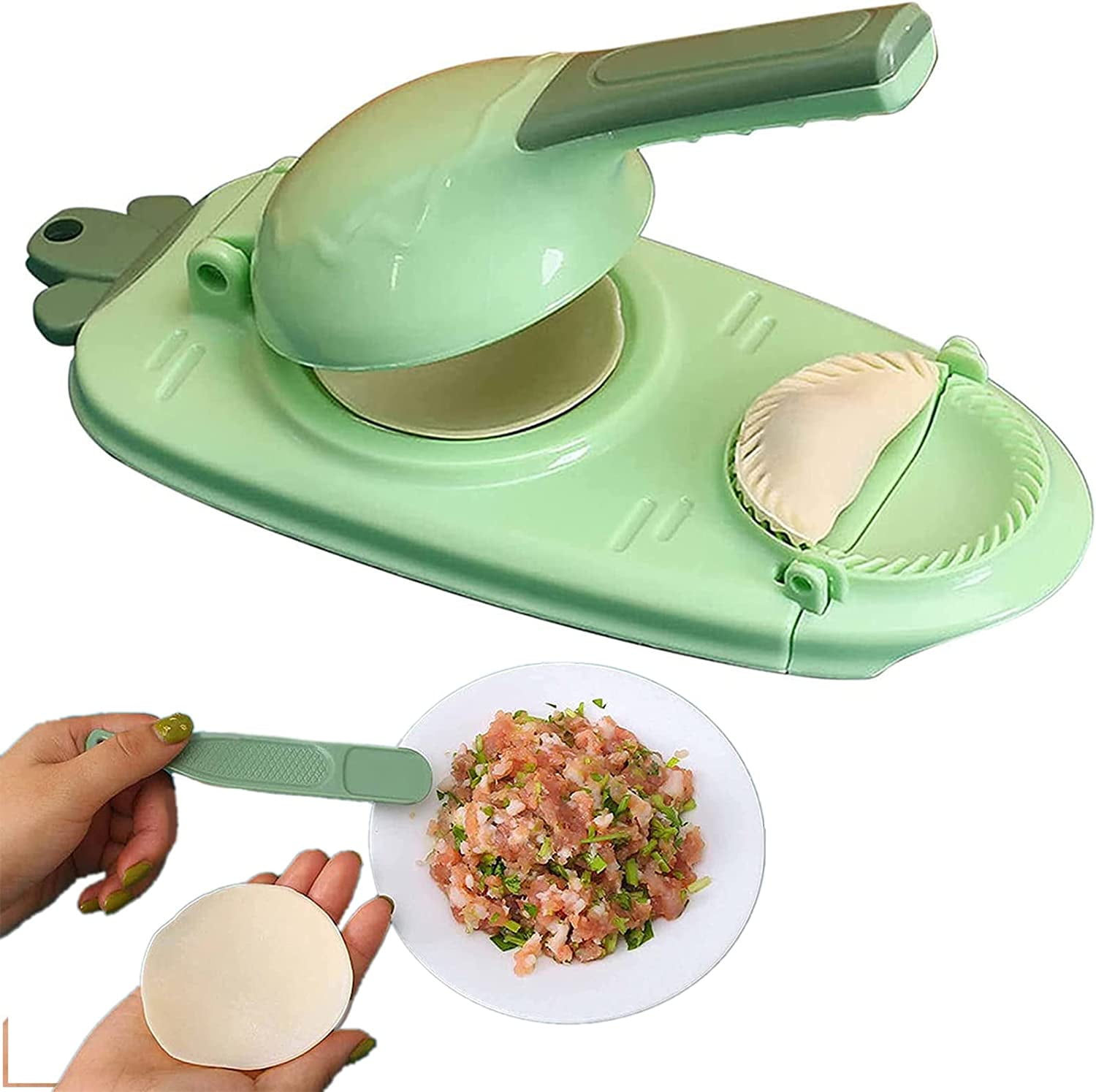 2 in 1 Dumpling Maker, DIY Dumplin Skin Manual Wrapper Mold, One-step ...