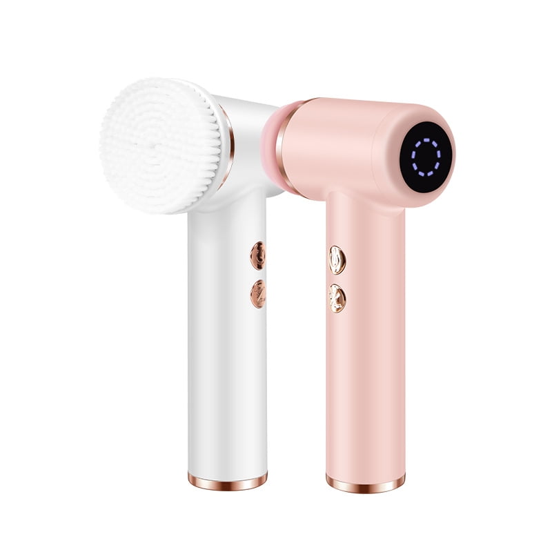 2 in 1 Electric Face Scrubber with LED Display, Waterproof Rechargeable ...