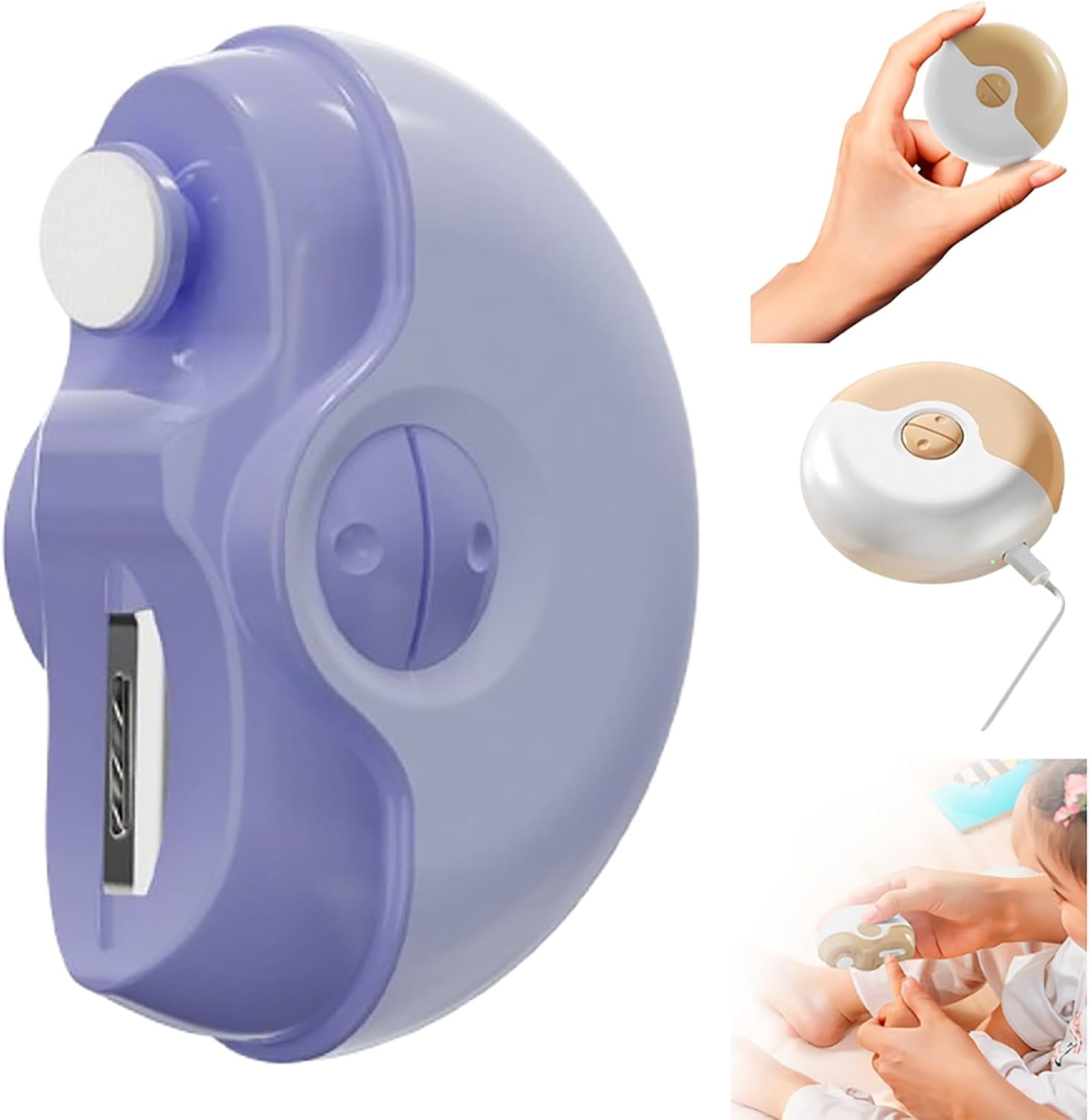 2 in 1 Electric Polishing Automatic Nail Clippers, 2024 Electric Nail ...