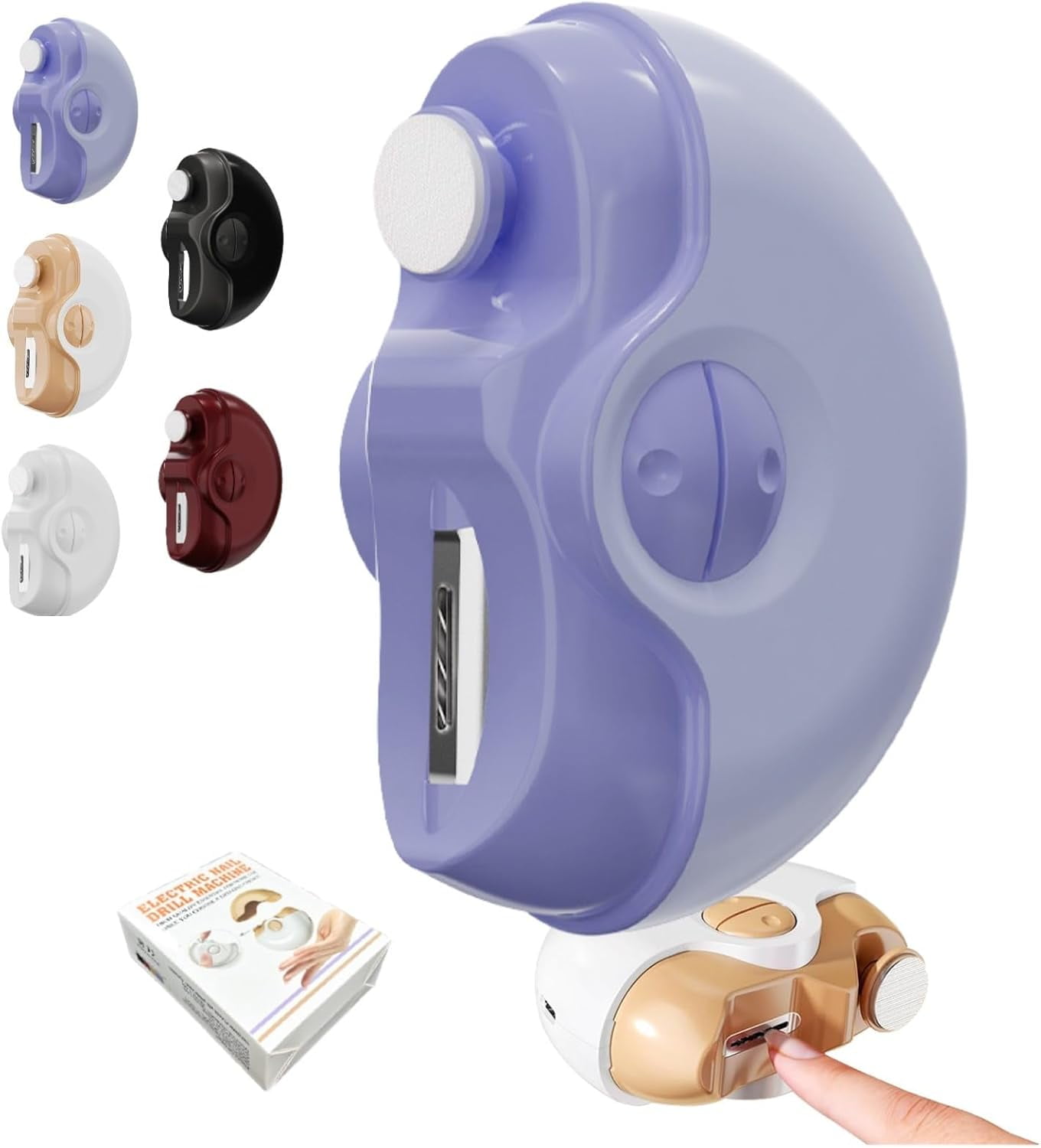 2 in 1 Electric Polishing Automatic Nail Clippers 2024 New All Age Electric Nail Clippers for ...