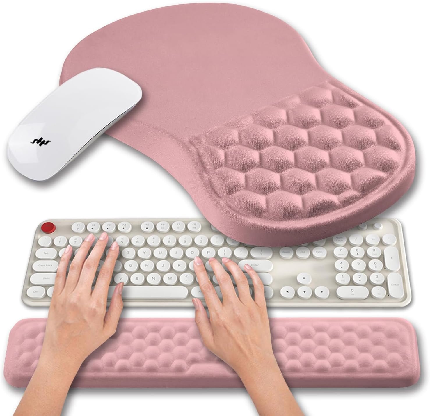 2 in 1 Ergonomic Mouse Pad Wrist Support & Wrist Rest for Computer ...