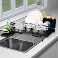 2 IN 1 Expandable Dish Drying Rack plus Sponge Organizer, Stainless ...