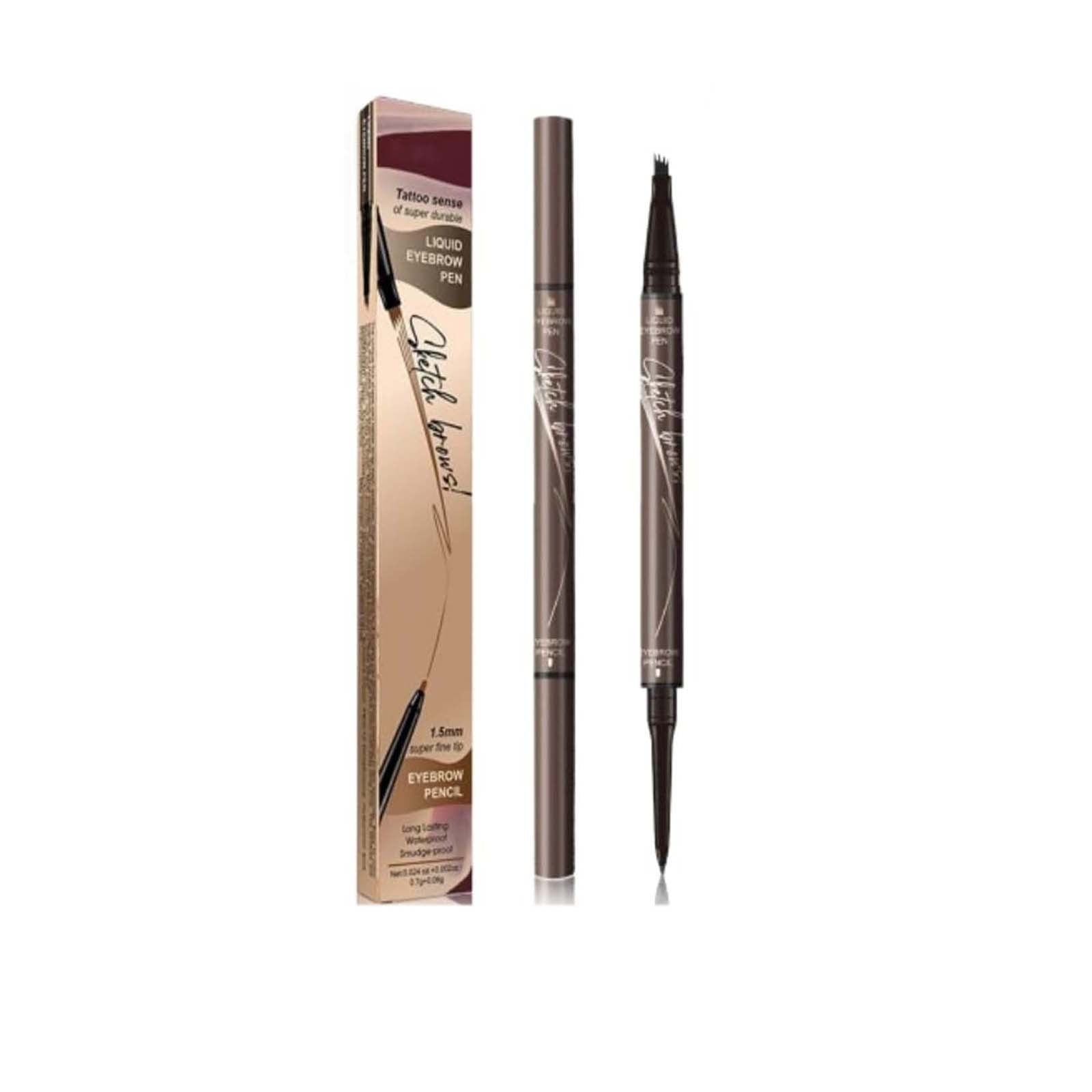 2 in 1 Eyebrow Pencil, 2025 NEW Magic Eyebrow Tattoo Pencil 4 Fork Tip ...