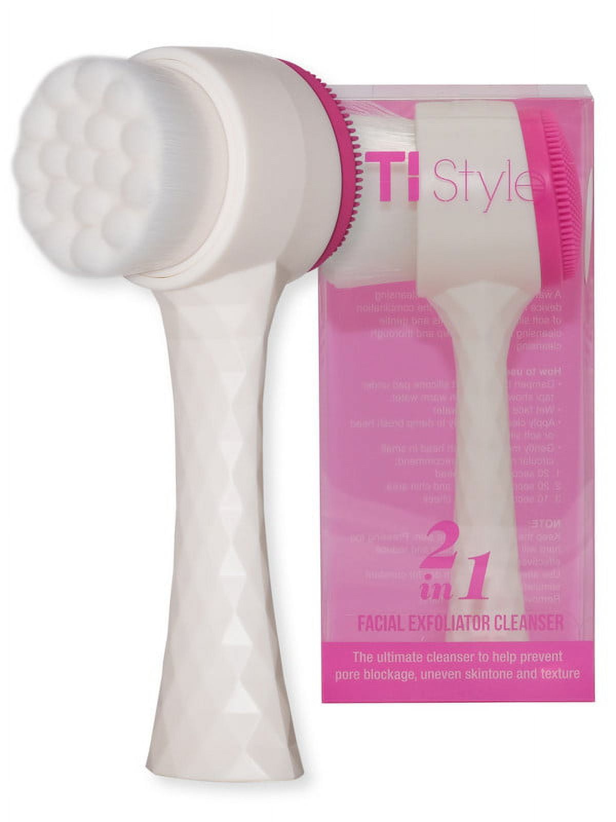 2 in 1 Face Brush for Cleansing and Exfoliating - Facial Cleaning Brush ...