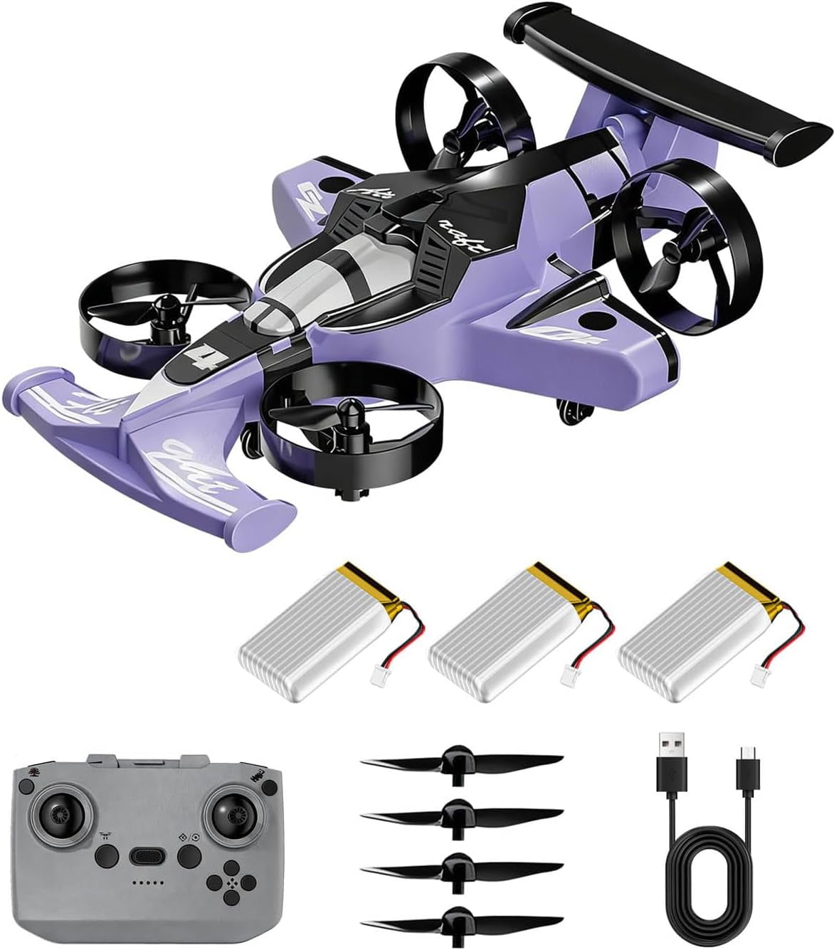 2 in 1 Flying RC Car Drone, Rechargeable Dual Mode Remote Control ...
