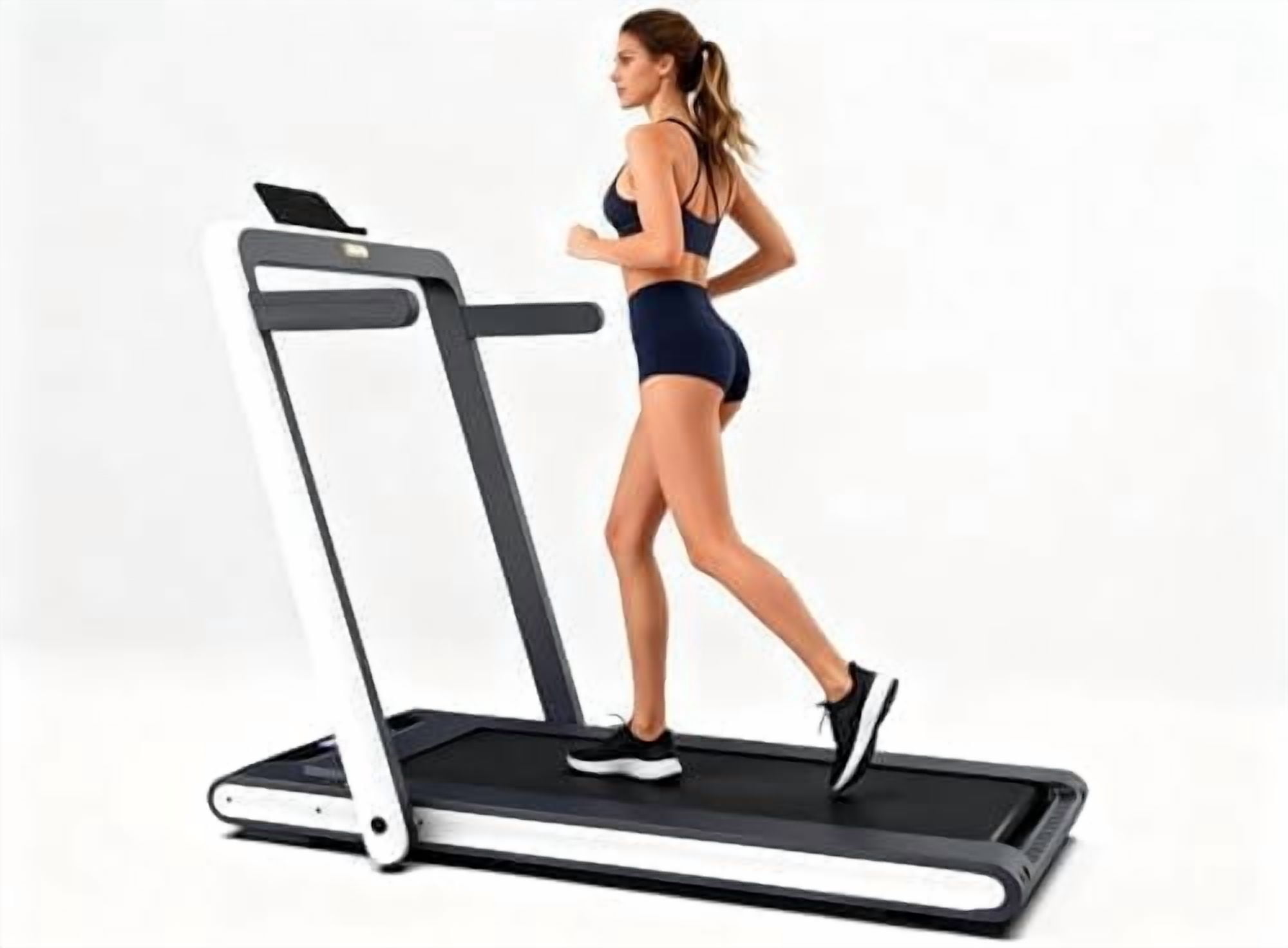 2 in 1 Folding Treadmill, 2.5HP Walking Pad Under Walking and Running ...