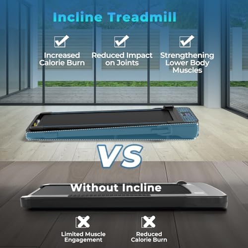 2 in 1 Folding Treadmill, 300 LBS Capacity Walking Pad with Handle Bar ...