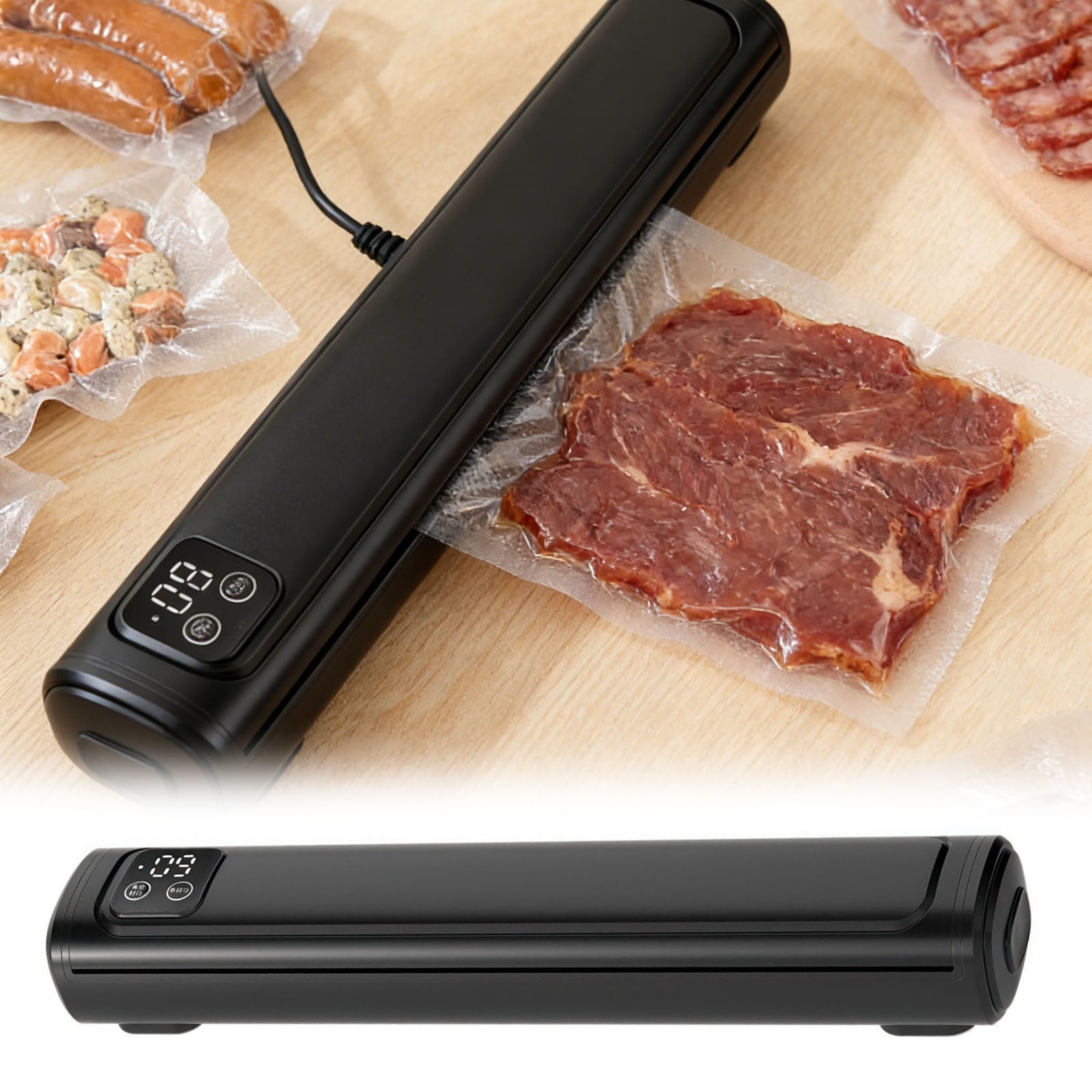 2 In 1 Food Vacuum Sealing Machine Compact One Key Automatic Food ...