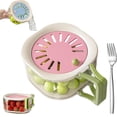 2 in 1 Fruit Strainer Container with Lid, Fruit Washing Bowl with ...