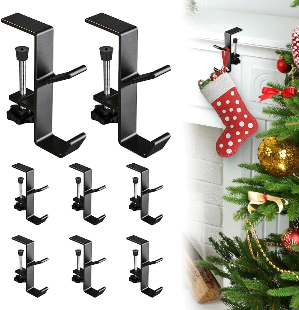 2 in 1 Garland and Stocking Mantel Holders, 2025 New Adjustable ...