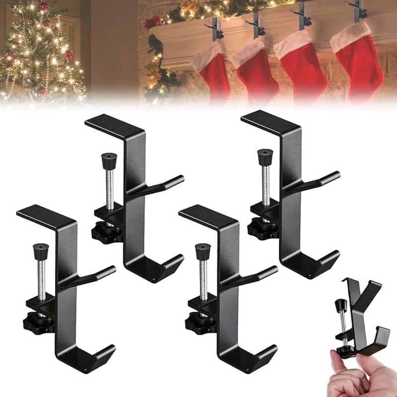 2 in 1 Garland and Stocking Mantel Holders, 2026 New Adjustable No ...