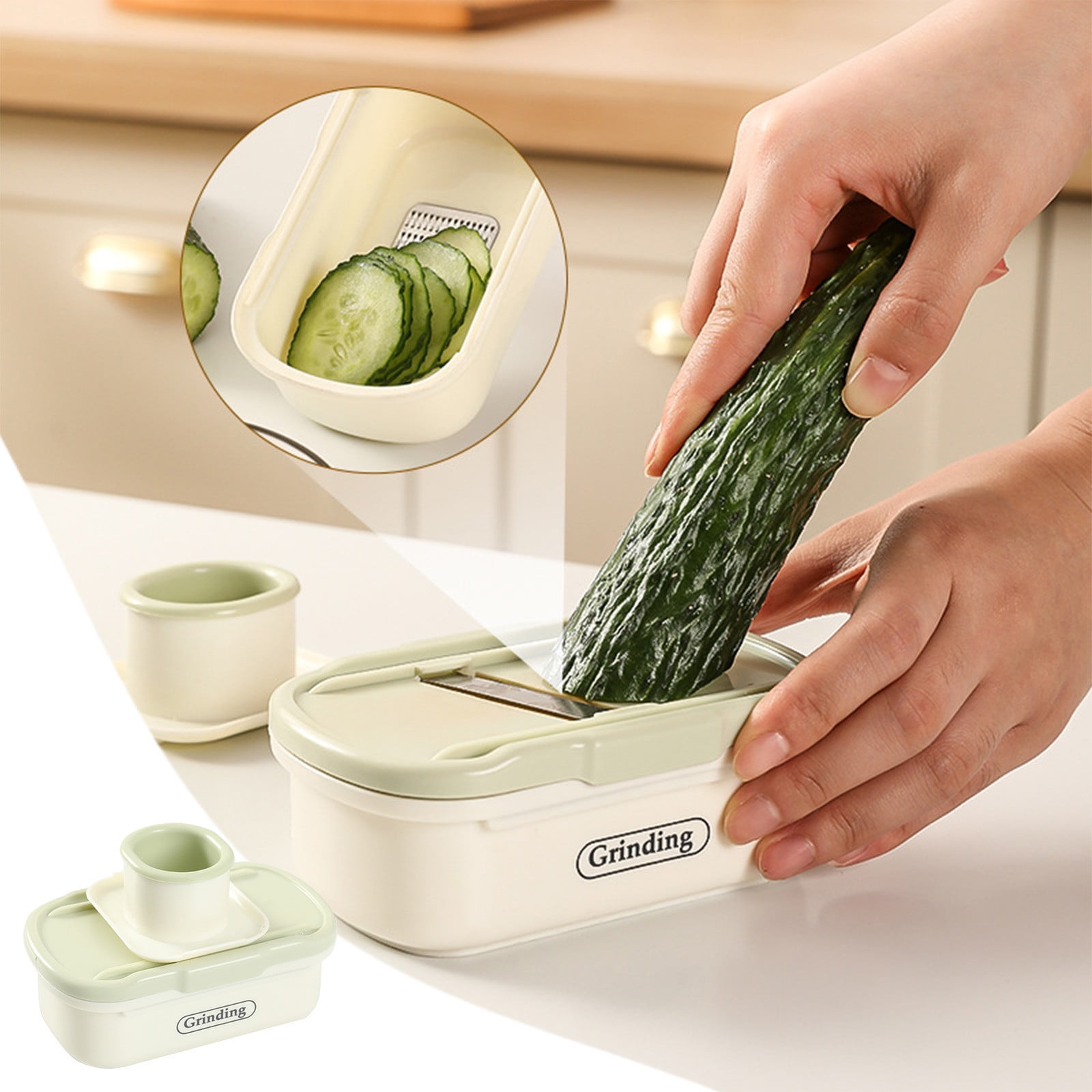 2 in 1 Garlic Ginger Grater Tool Garlic Slicer, Multifunction Nutmeg ...