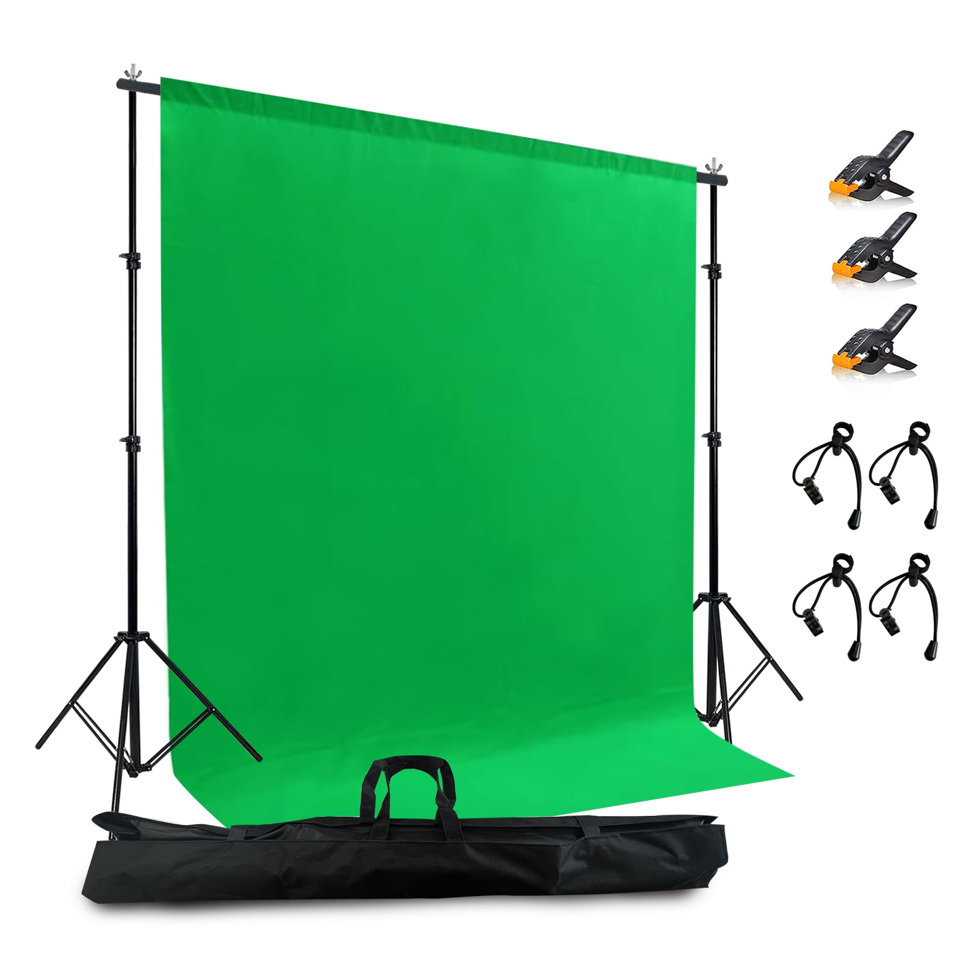2 in 1 Green Screen Backdrop Kit Portable Dual Rod Stand kit , Portrait ...