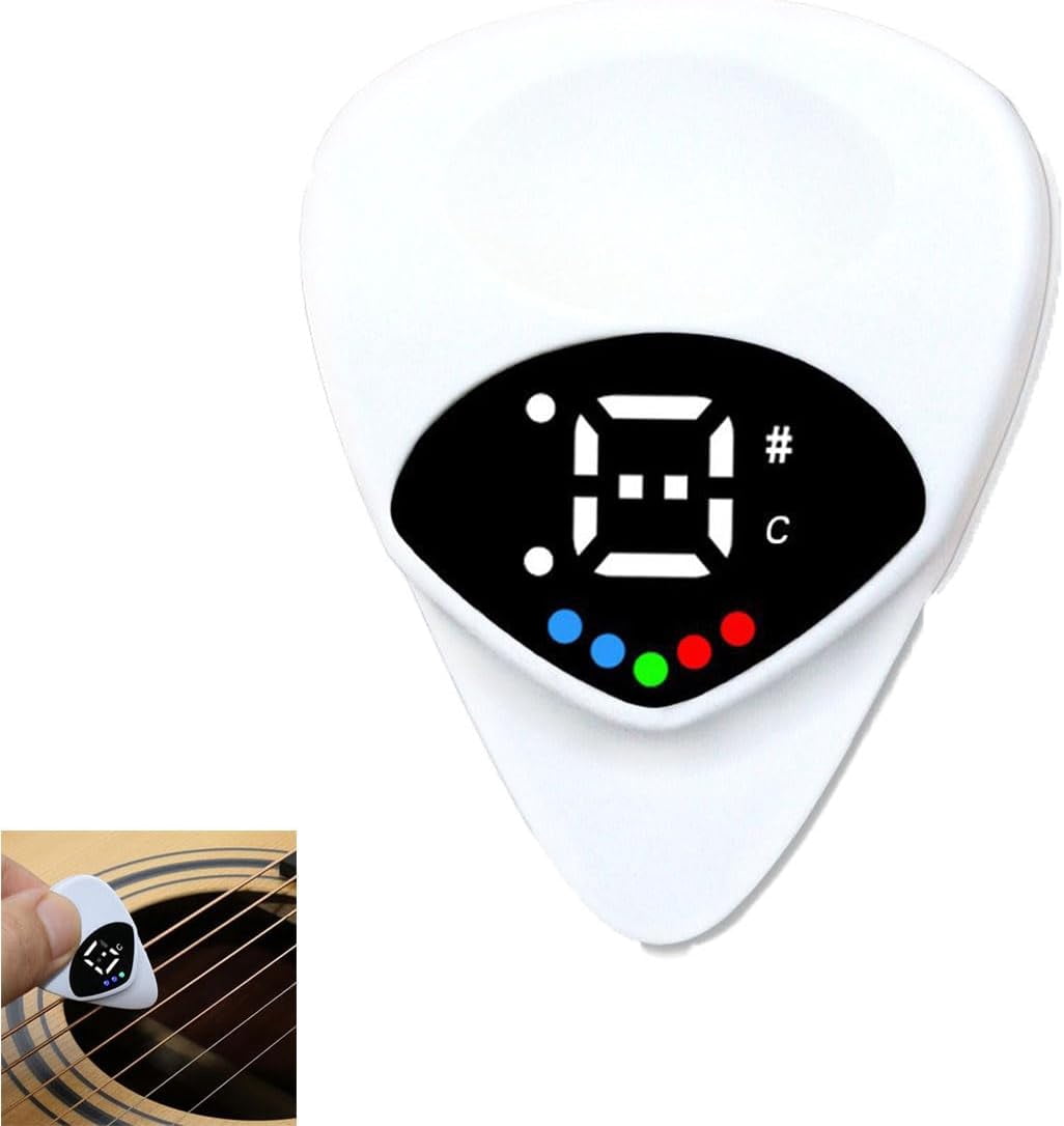 2 In 1 Guitar Tuner and Guitar Pick,Digital Guitar Pick with LED Screen ...