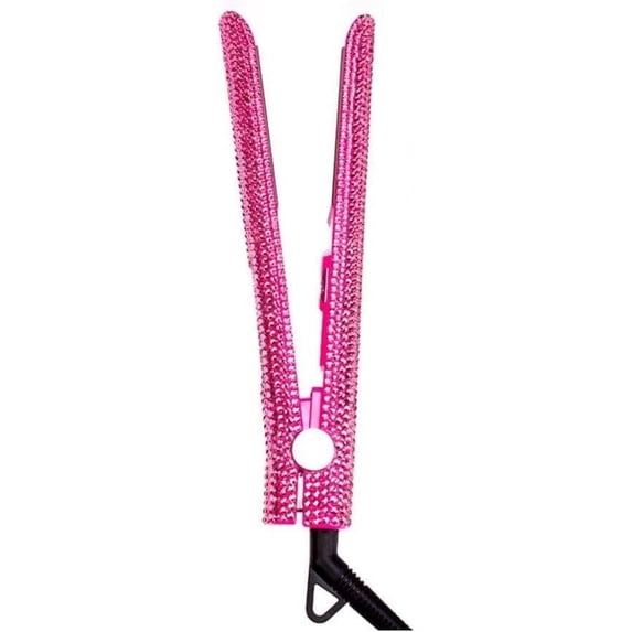 2 in 1 Hair Curler & Straightener – Dual-Use Styling Iron with Bling ...