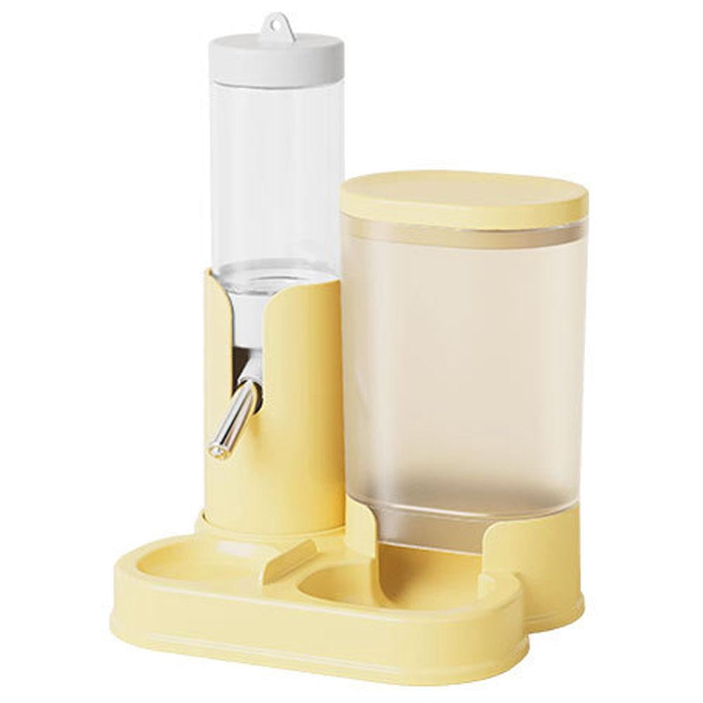 2 in 1 Hamster Water Bottle With Food Bowl No Drip Automatic Pet Feeder ...
