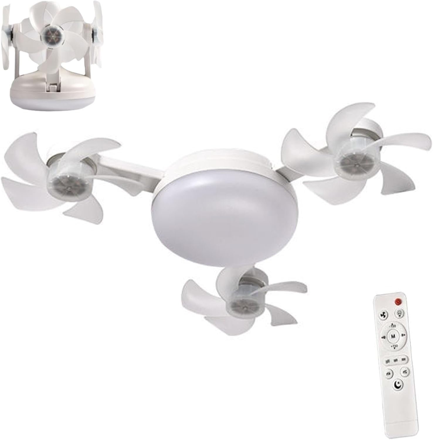 2 in 1 Hanging Fan with LED Lantern,2025 New Drone Fan Light,Ceiling ...