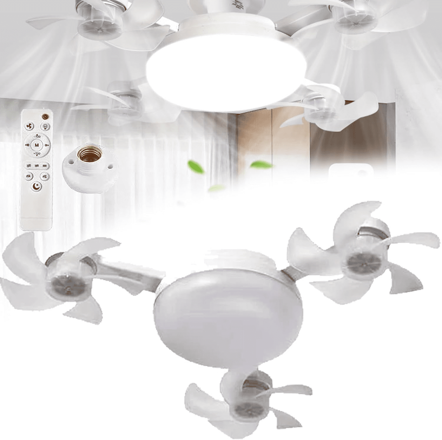 2 in 1 Hanging Fan with LED Lantern, Amazing Dual Fans and Light, 2025 ...