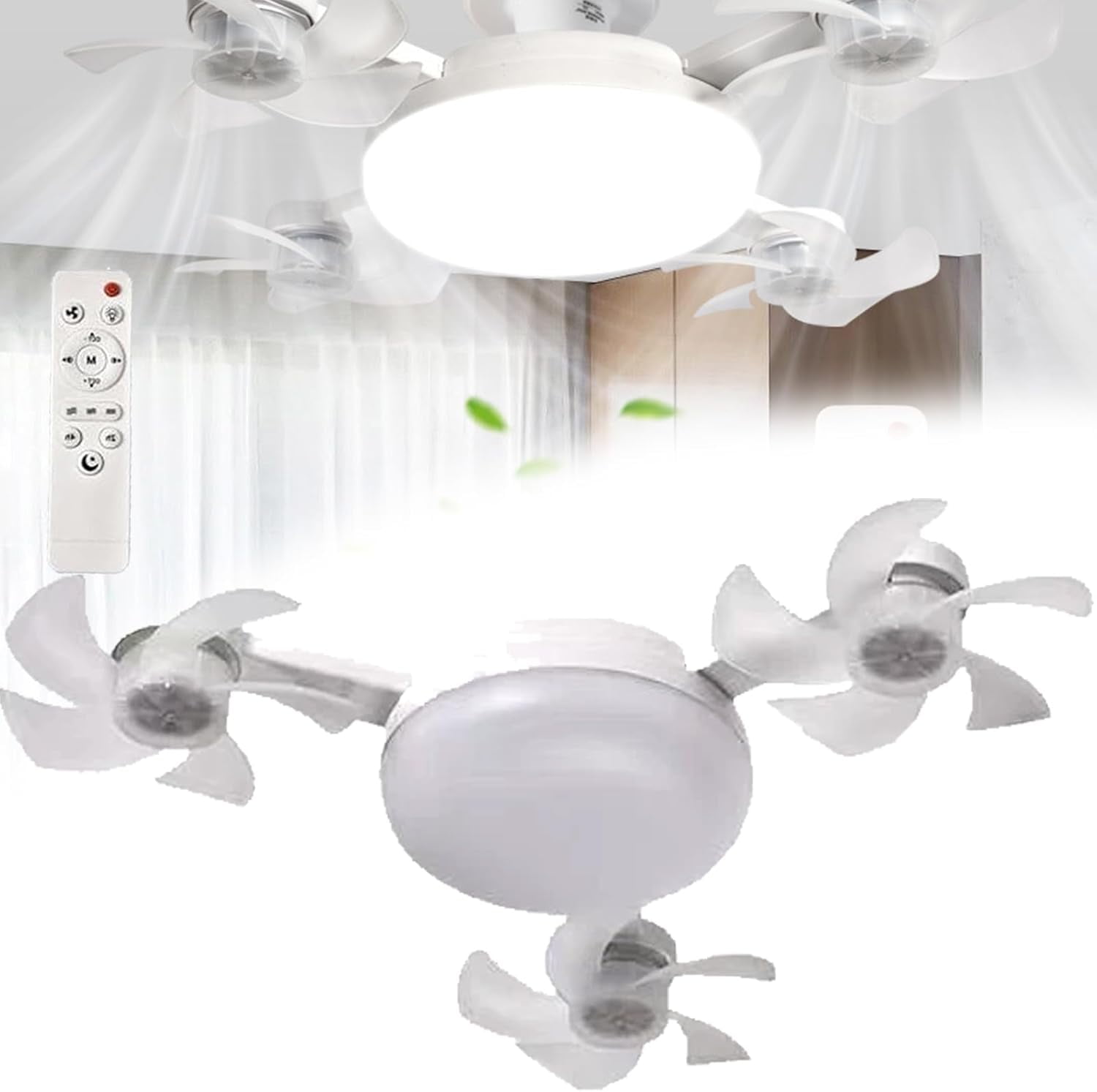 2 in 1 Hanging Fan with LED Lantern, Drone Fan Light, Fan with Lights ...