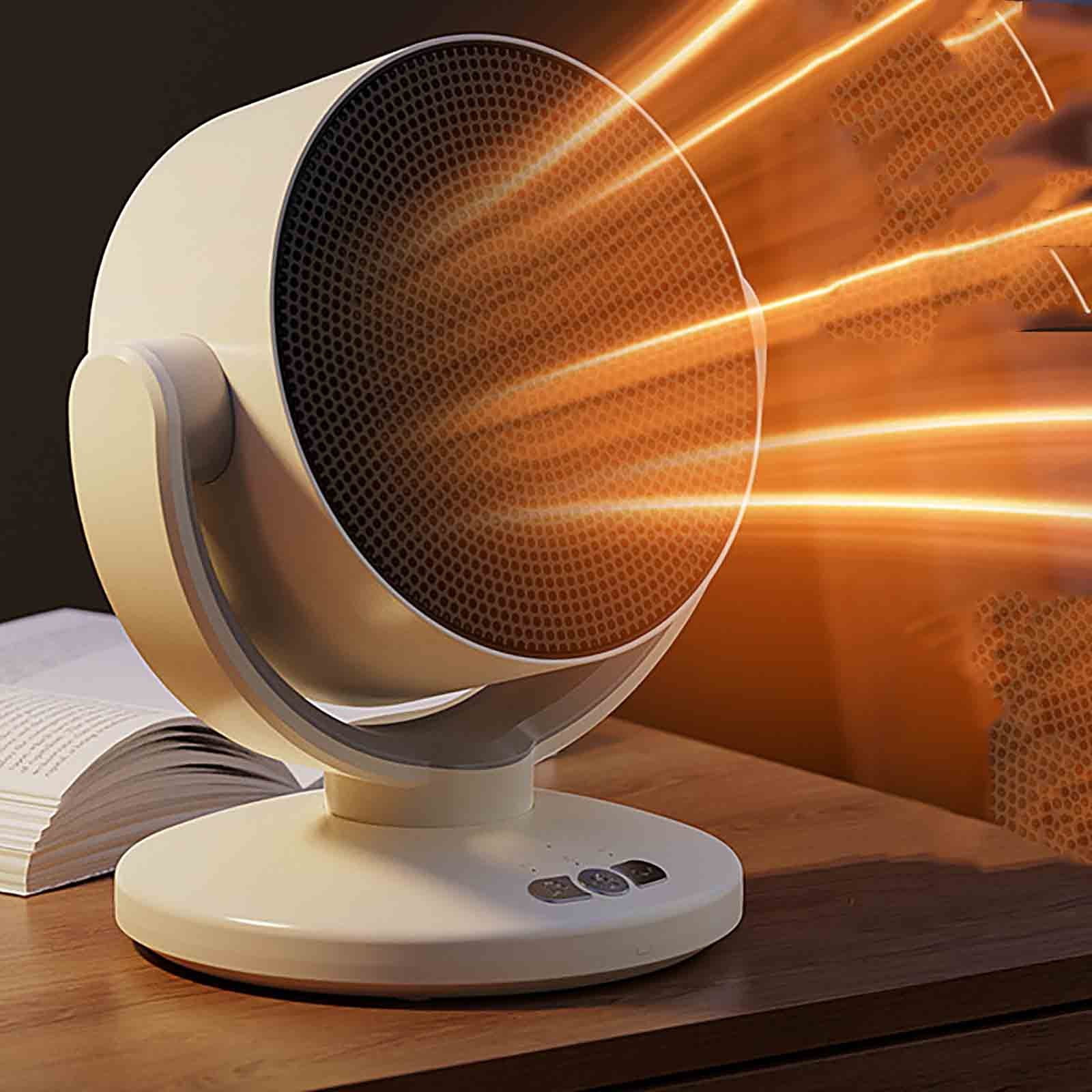 2 in 1 Heater Fan Portable Cooling Desk Fan and Heater Fan with Adjust ...