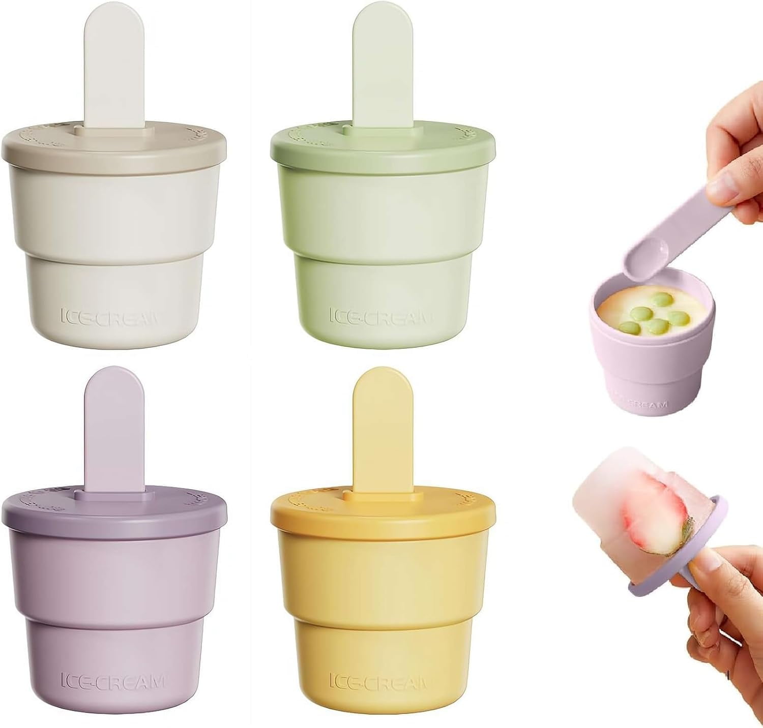 2 in 1 Ice Cream Containers for Homemade Ice Cream, Ice Cream Storage ...