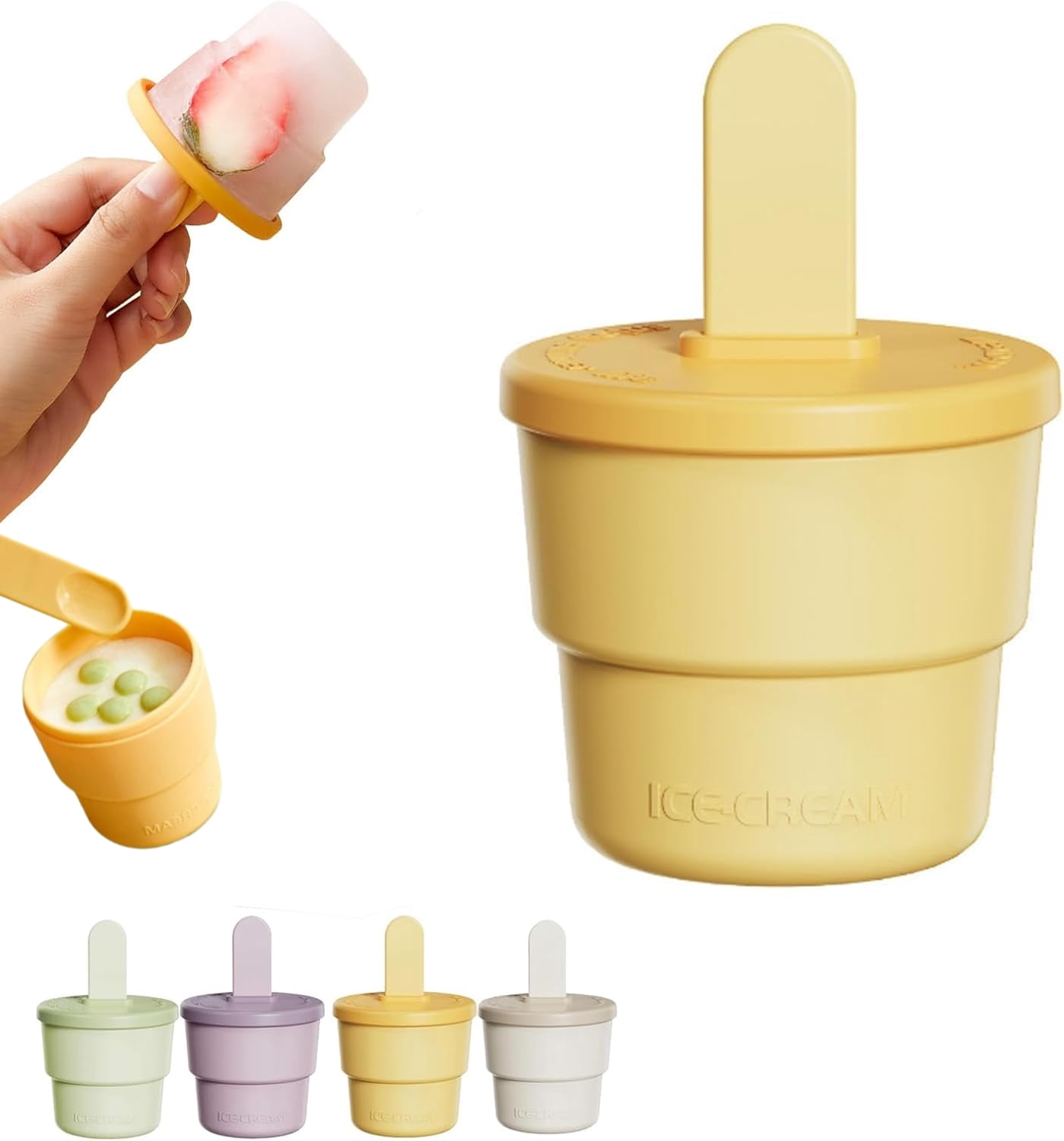 2 in 1 Ice Cream Containers for Homemade Ice Cream, Reusable Ice Cream ...