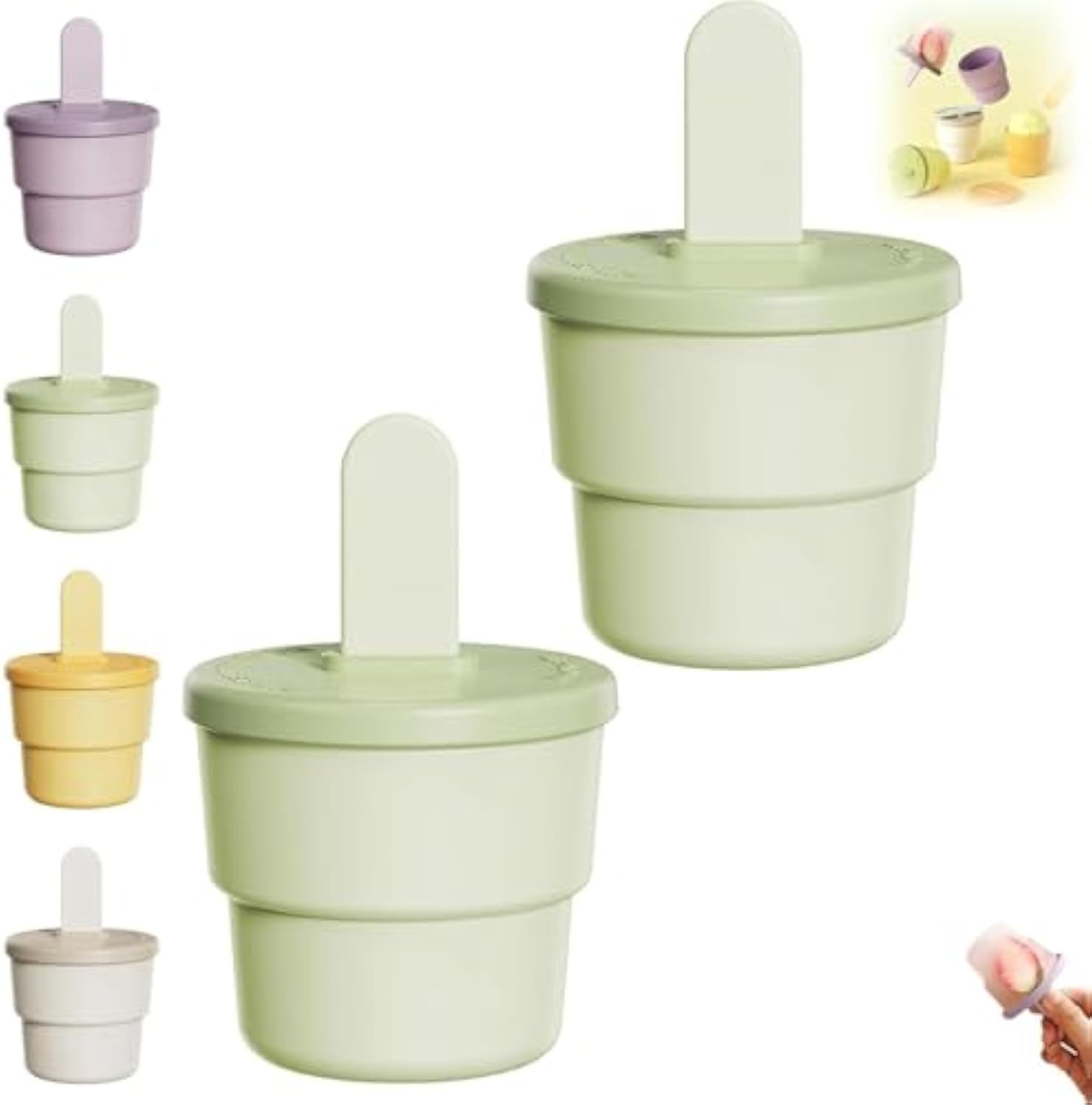 2 in 1 Ice Cream Containers for Homemade Ice Cream, Storage Set for ...