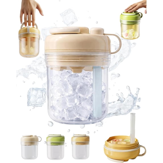 2 in 1 Ice Cube Bottle, 2 in 1 Ice Cube Tray and Water Bottle with ...