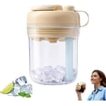 2 in 1 Ice Cube Bottle with Straw, Reusable Ice Cube Drink Water Bottle ...