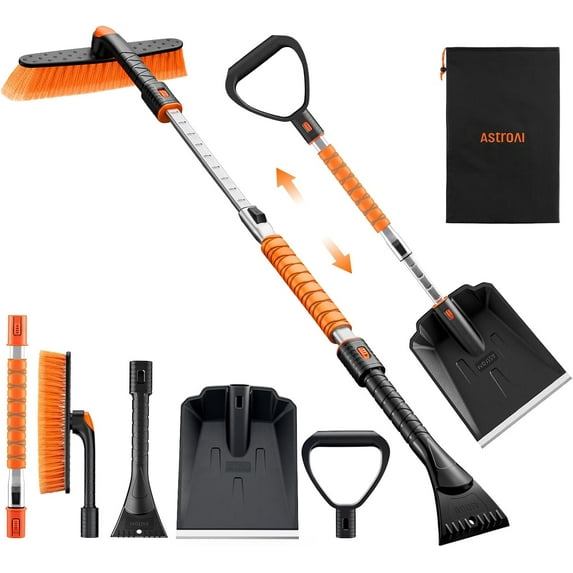 2" 1 Ice Scraper & Snow Shovel Kit, 47.2" Ice Scrapers for Car ...