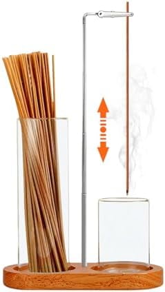 2 in 1 Incense Holder: Height-adjustable for sticks, anti-ash, with ...
