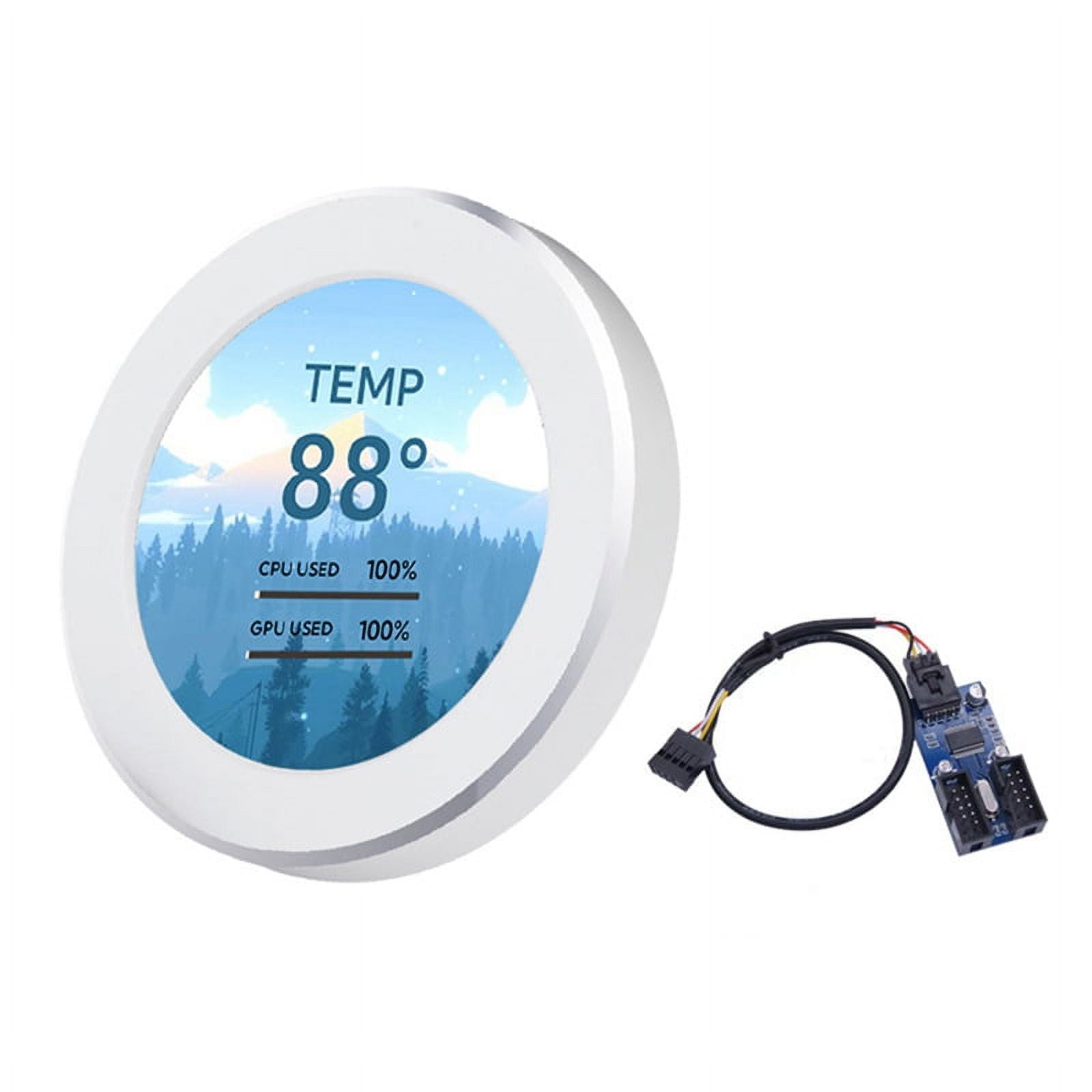 2.1 Inch IPS Secondary Screen 480X480 USB Water-Cooled Round LCD Display CPU GPU RAM HDD ...