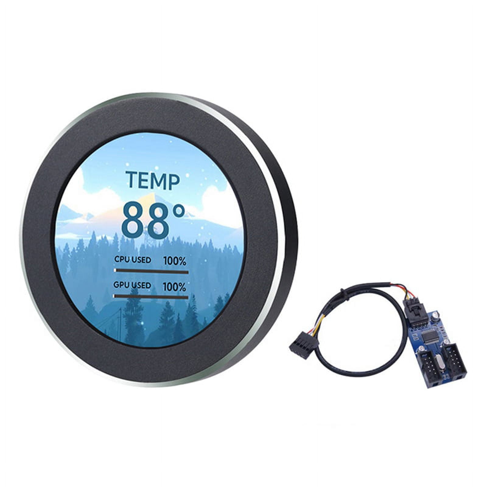 2.1 Inch IPS Secondary Screen 480X480 USB Water-Cooled Round LCD Display CPU GPU RAk3885 ...