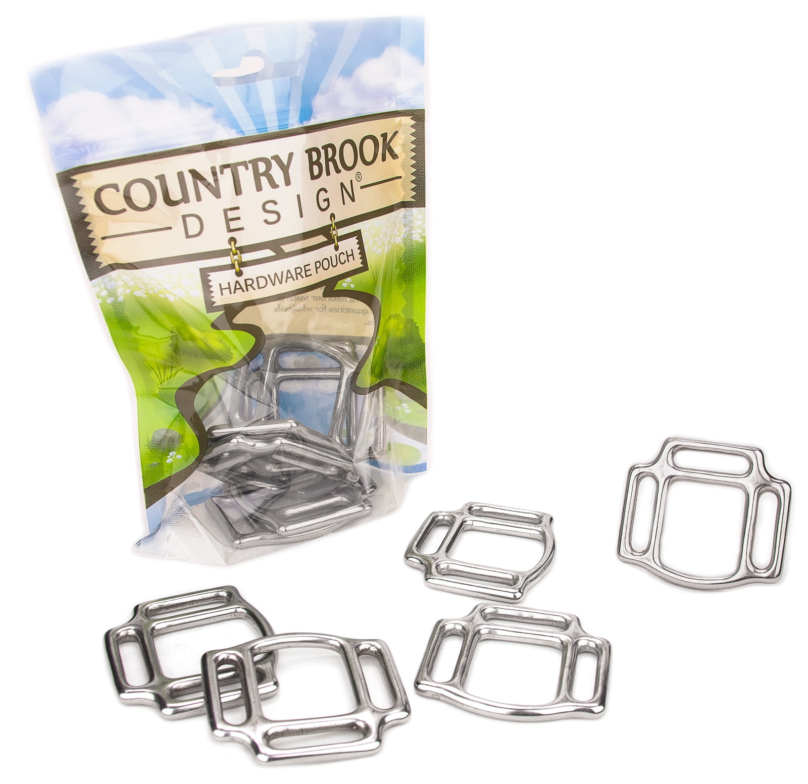 2 - Country Brook Design® 1 Inch Stainless Steel 3-Sided Horse Halter ...