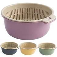 Chef Craft Large Pasta Plastic Colander, 11x5 inch, 5 Quart, White ...