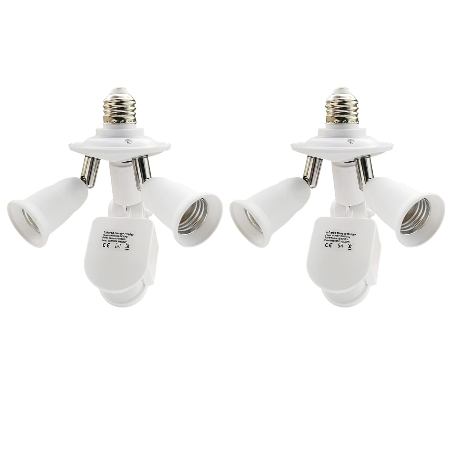 2 in 1 Light Socket Extender with Motion Sensor,Auto On/Off Motion ...