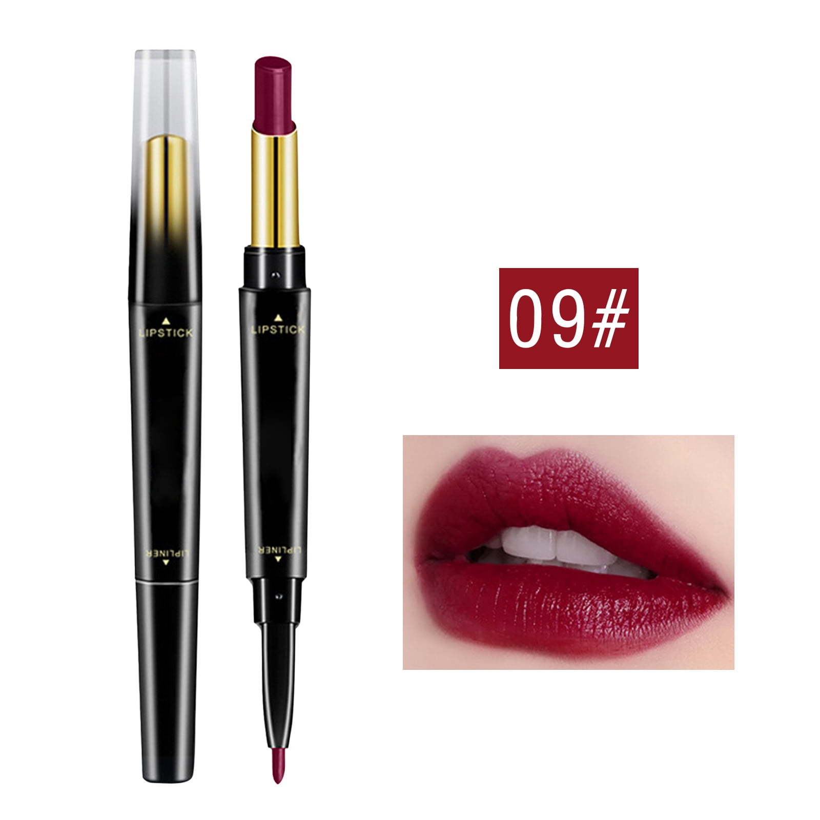 2 In 1 Lip Liner Lipstick For Women Lips Makeup Lipstick Lipliner Combo Waterproof Long