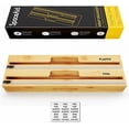 2 in 1 Long Wrap Dispenser (Need 3" Deep Drawer) with Cutter, Plastic ...
